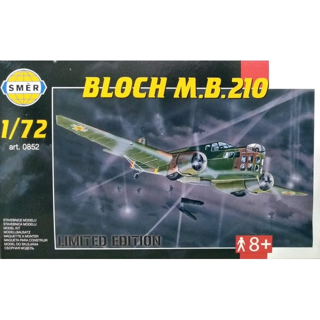 Bloch MB 210 bomber in France, Rumania (1/72 model kit) - Walmart.com
