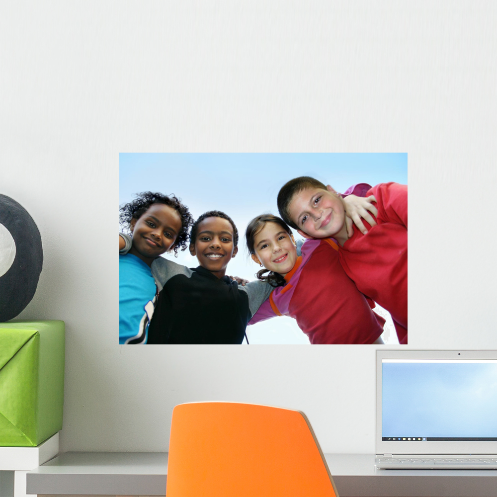 Children Diversity Wall Mural Decal Sticker, Wallmonkeys Peel & Stick ...