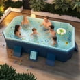 Foldable Swimming Pool,Outdoor Non-Inflatable Adults and Kids Swimming ...
