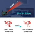 DR.PREPARE Projection Alarm Clock with Indoor/Outdoor Thermometer, Dual ...