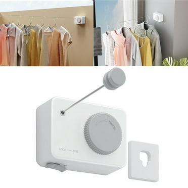 42ft Retractable Clothesline, Indoor/Outdoor, Double Line, Folding ...