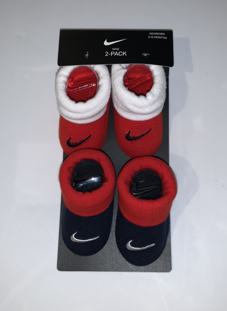 Nike Baby Boys Bootie Socks Size 0 - 6 Months Red / Black - Walmart.com