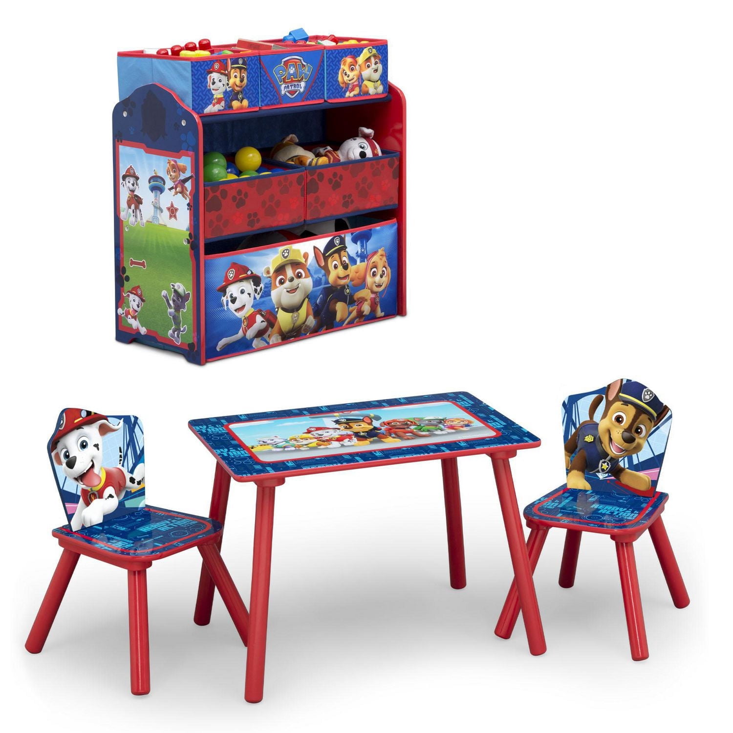 Nick Jr. PAW Patrol 4-Piece Playroom Solution by Delta Children – Set ...