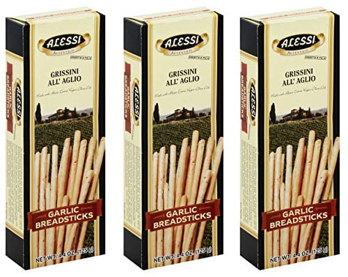 Alessi Thin Garlic Breadsticks, 4.4 Ounce (Pack Of 3) - Walmart.com