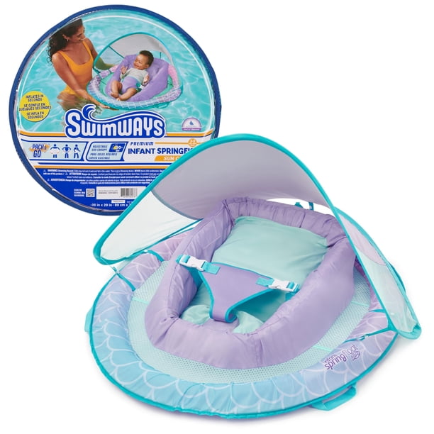 Swimways Infant Spring Float, Baby Pool Float with Canopy & UPF ...