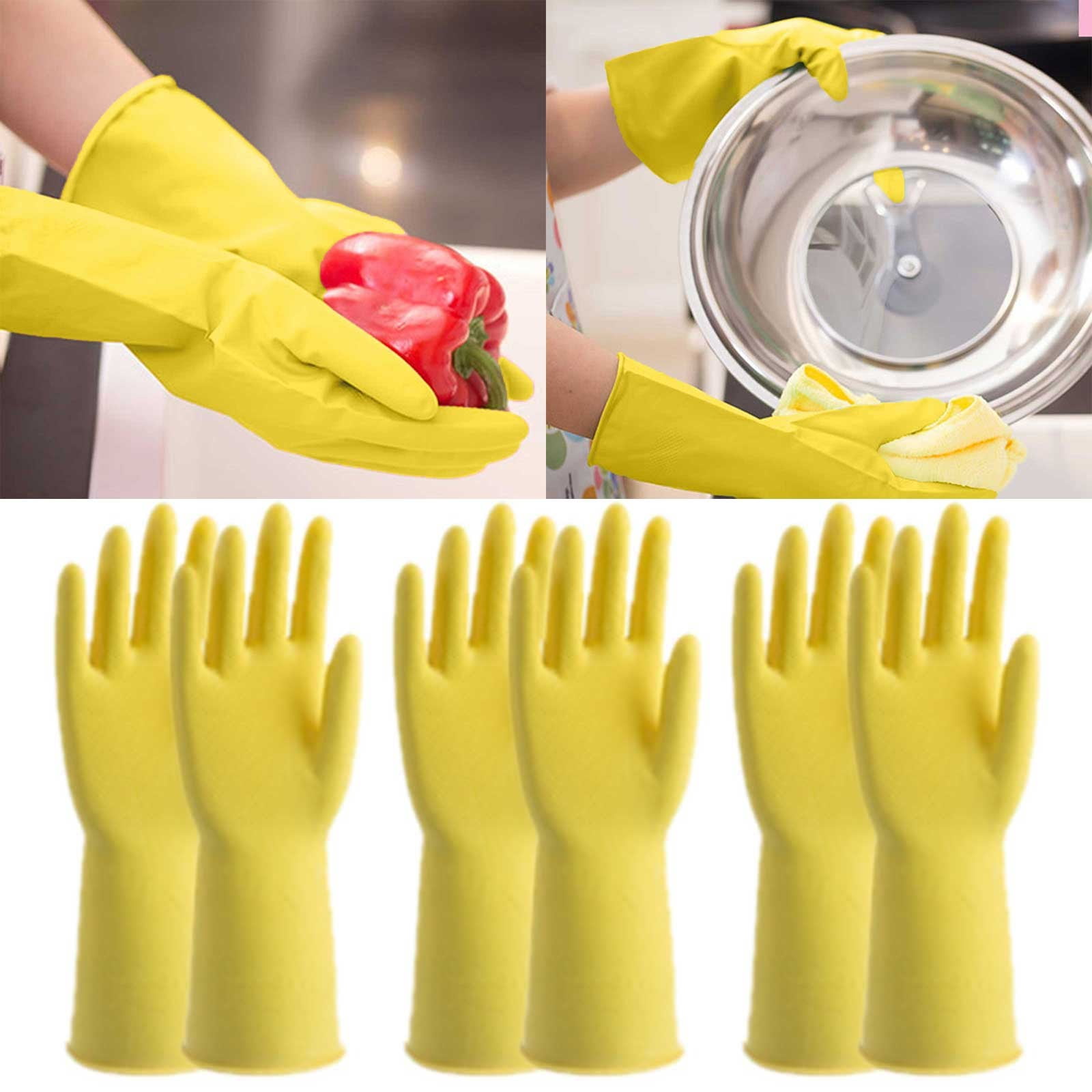 Click here for Lpsstore Rubber Cleaning Gloves Yellow 3 Pairs For... prices