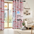 Strawberry and Juice Pink Pattern Blackout Curtains,Triple Weaved ...