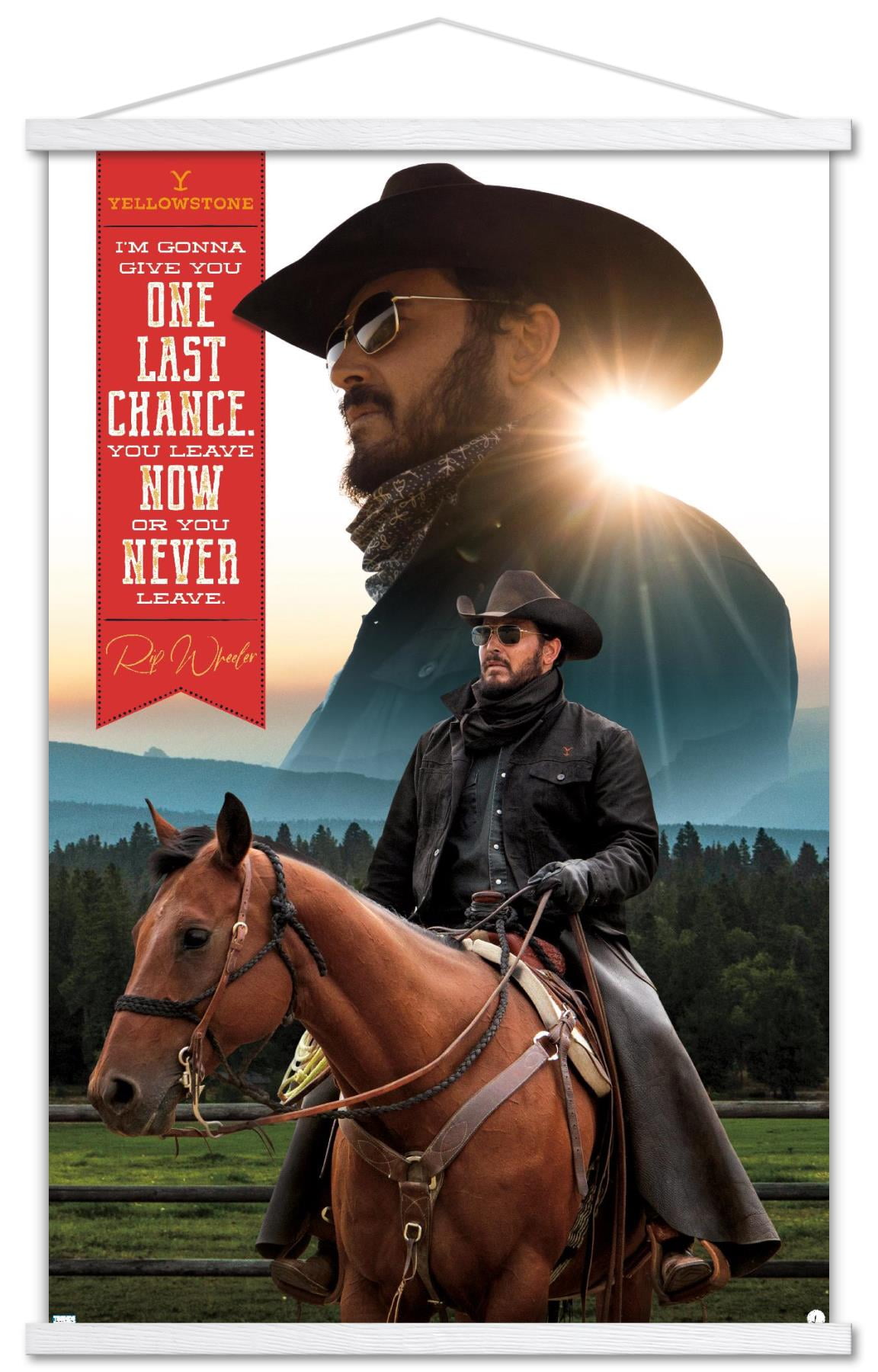 Yellowstone - Rip Wall Poster with Magnetic Frame, 22.375" x 34 ...