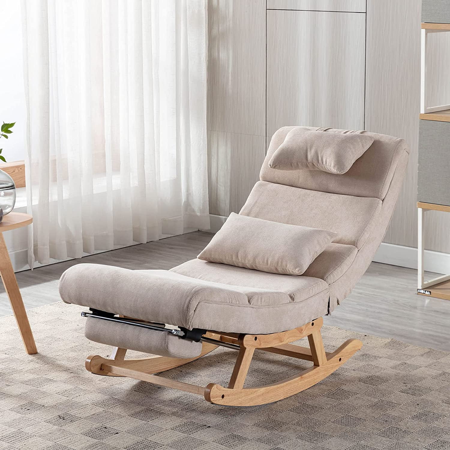Rocking Lounge Chair, Modern Accent Rocking Glide Chair with Large Back ...