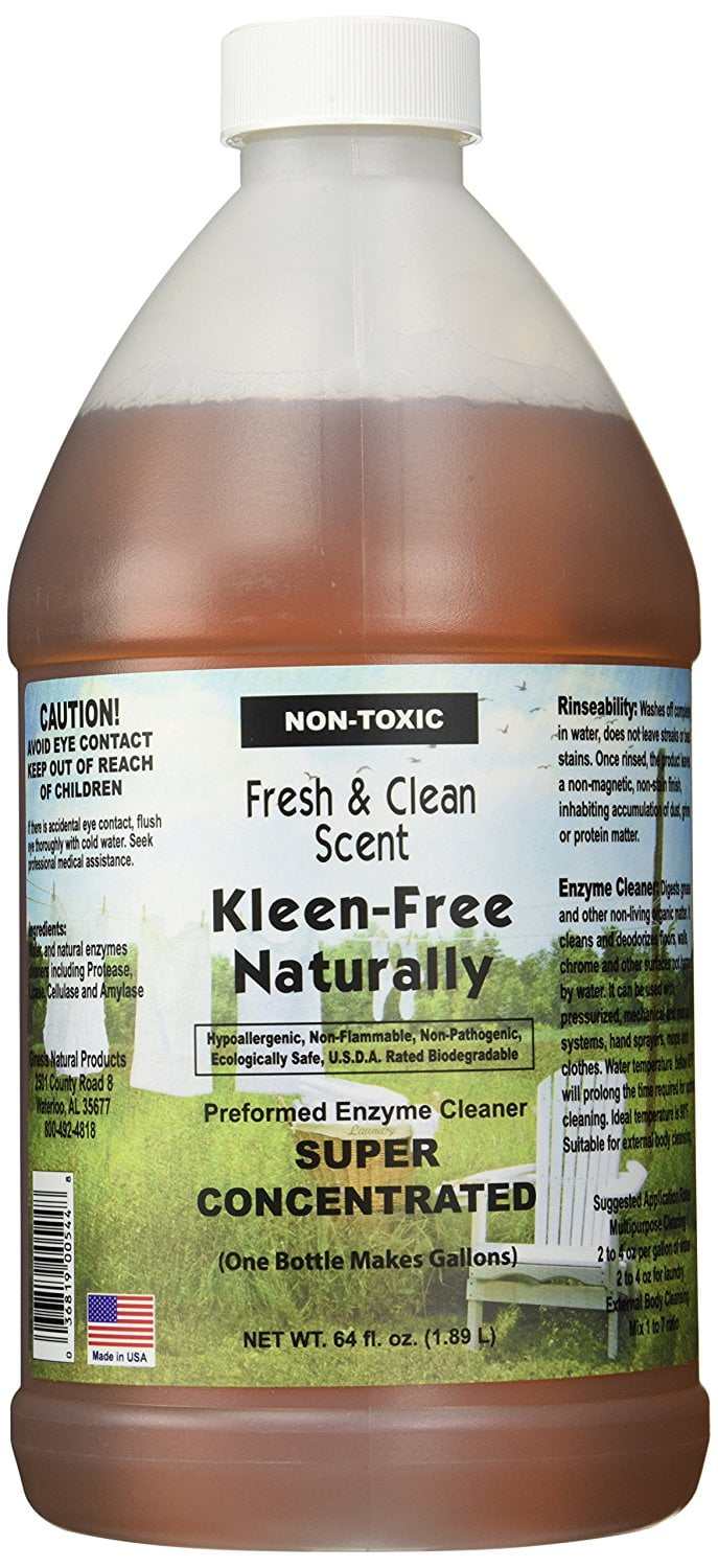 Kleen-Free Naturally Preformed Enzyme Cleaner (Fresh and Clean Scent ...