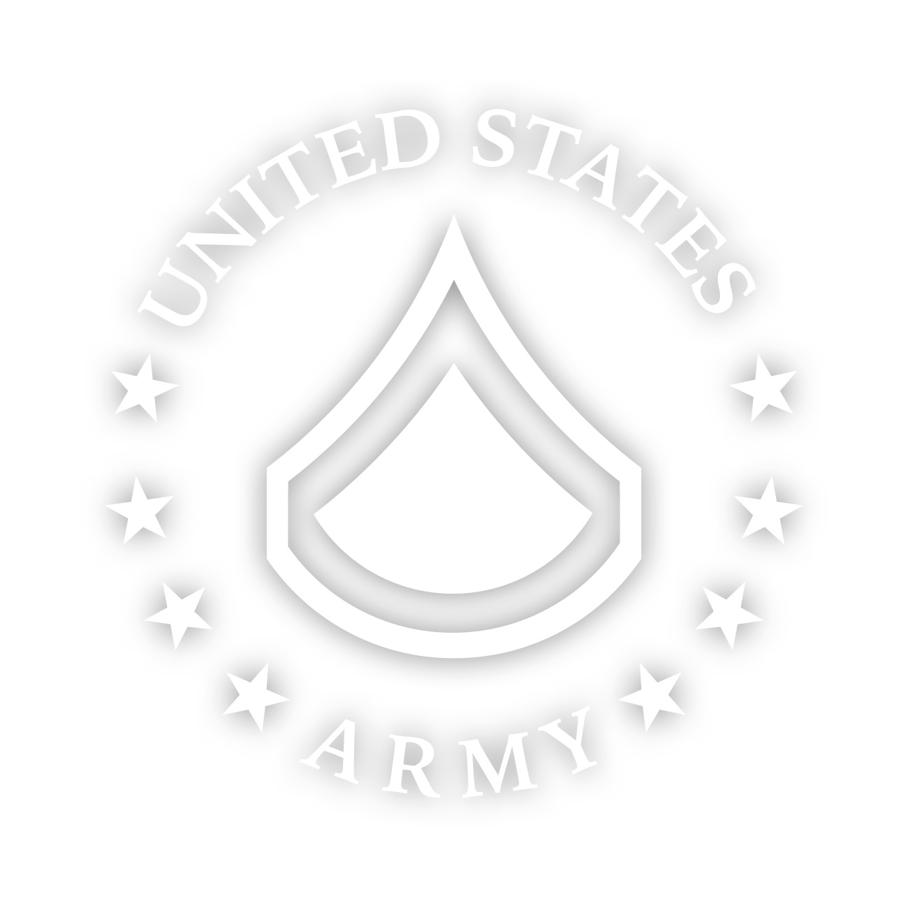 E-3 Private First Class US Army Rank Sticker Decal Die Cut - Self Adhesive Vinyl - Weatherproof ...