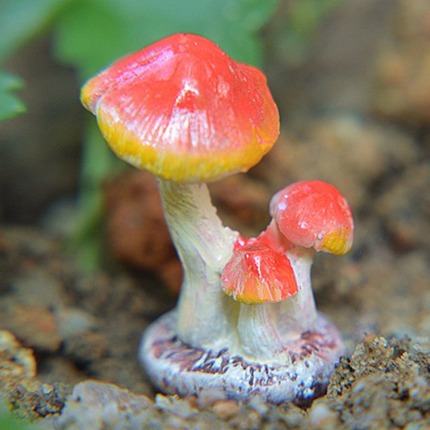 Mushroom Toadstool Miniature Fairy Garden Terrarium Figurine Dollhouse ...