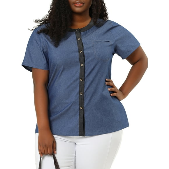 Women's Plus Size Denim Shirts