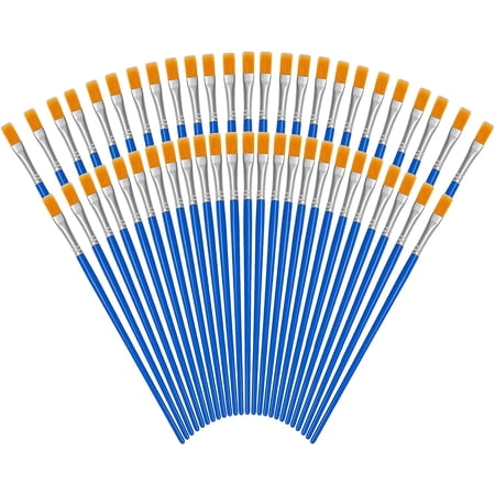 Xizioo Blue Paint Brushes (Pack of 50) - Nylon Bristle Acrylic ...
