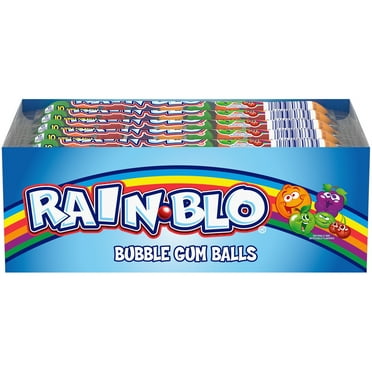 Rainblo Jumblo Big Bubble Gum Balls, Assorted Fruit Flavors, 2.5 Oz, 24 ...