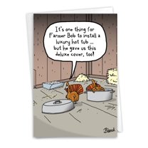 NobleWorks Funny Thanksgiving Greeting Card with 5 x 7 Inch Envelope (1 ...