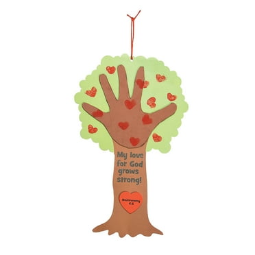 Valentine Tree Thumbprint Poem Sign Craft Kit- Craft Kits - 12 Pieces ...