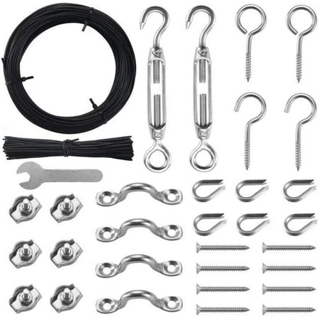 Outdoor Lights Hanging Kit,Globe String Light Suspension Kit,100FT ...