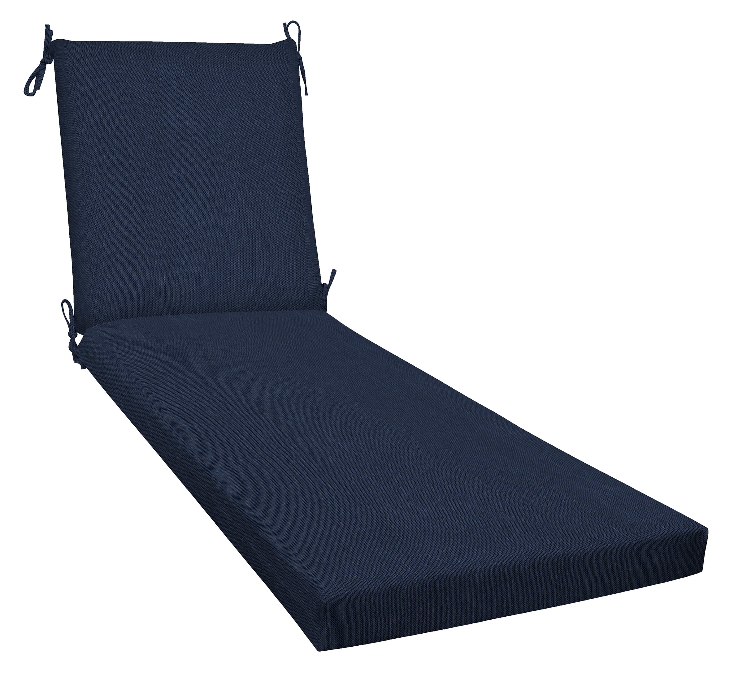 Textured Polyester Solid Blue (Indigo) Chaise Outdoor Lounge Cushion ...