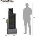 Outdoor Modern Waterfall Fountain Water Fall Fountains with LED Lights ...