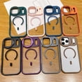 Oval Shape Camera Bracket Magnetic Phone Case for iPhone, Compatible ...