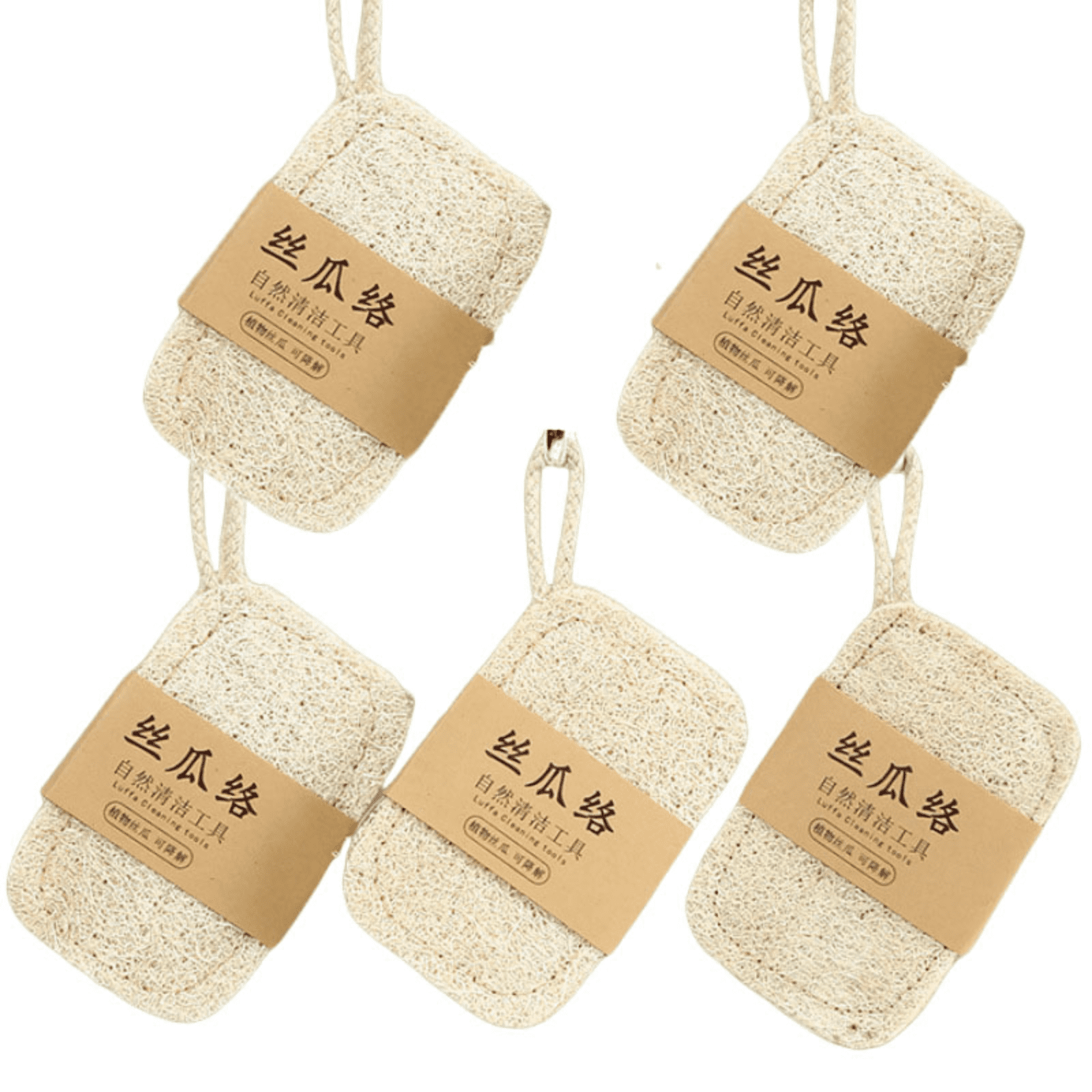 Click here for Unbranded 5-Pack Natural Loofah Sponges  10cm Beig... prices