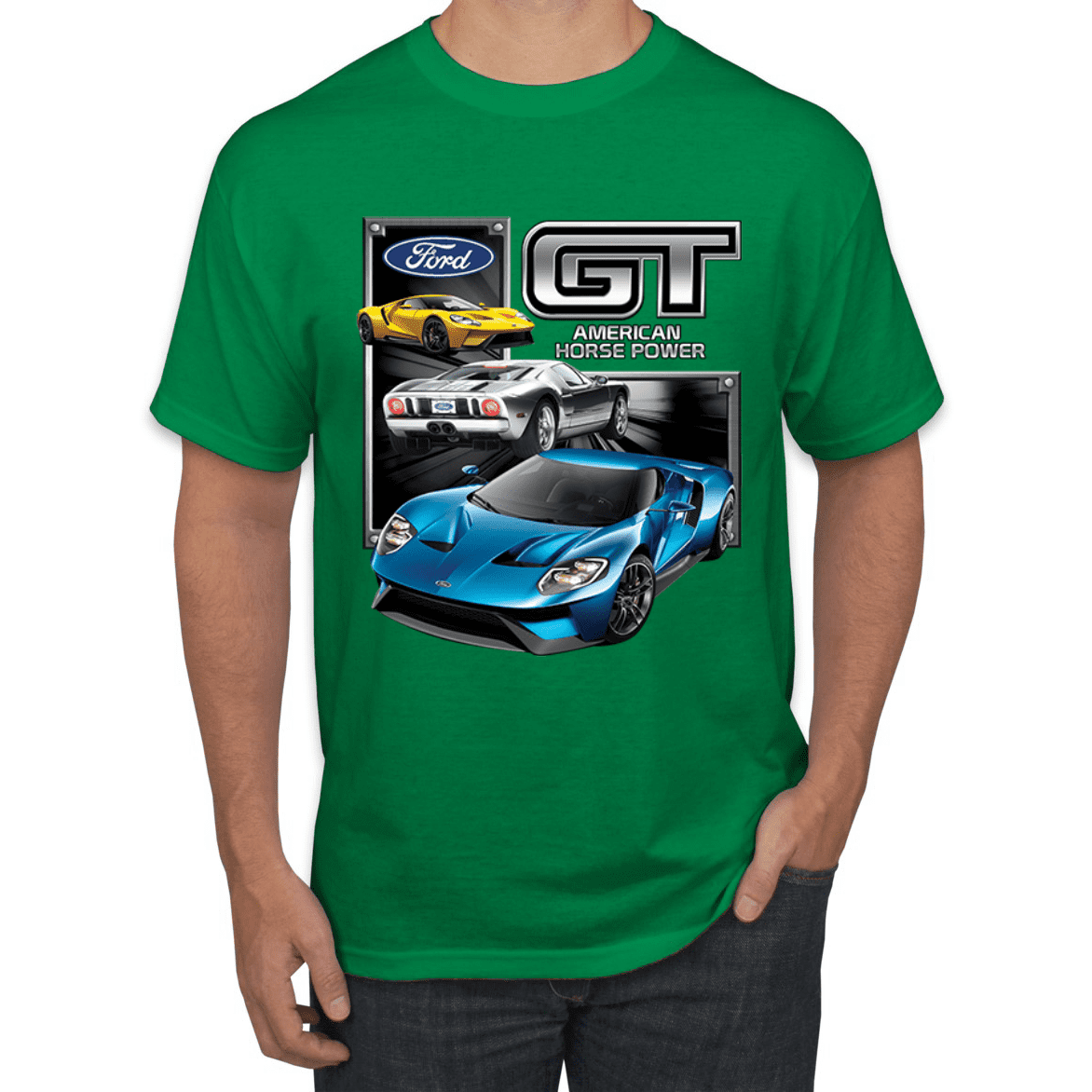 Ford GT American Horse Power Mustang Cars and Trucks Graphic T-Shirt ...