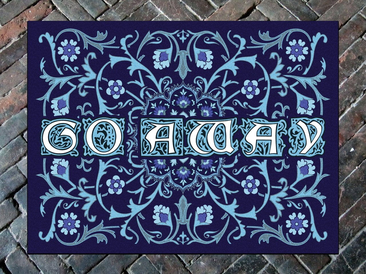 Go Away Welcome Mat, Doormat Floormat (30" x 40" - Cool) - Walmart.com