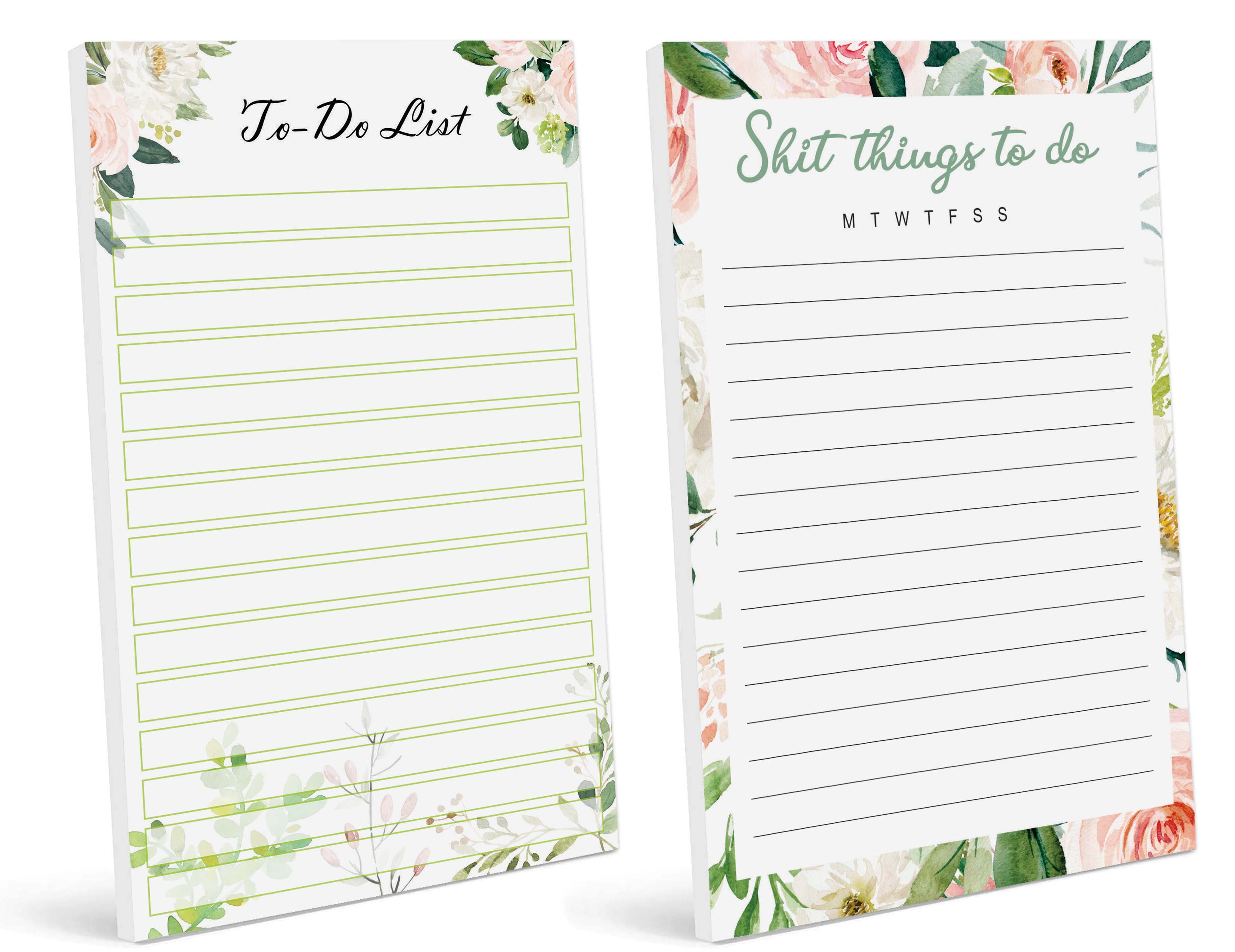 Inkdotpot Pack Of 2 Daily Planner List Undated Notepads, Memo Pad To-Do ...