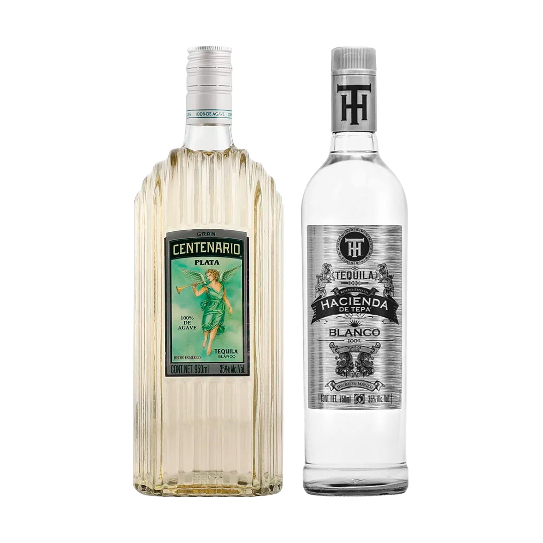 Pack Tequila Centenario Plata 950ml + Tequila Hacienda De Tepa Blanco ...