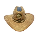 Kool Breeze Solar Cooling Straw Hat - Cowboy (M) - Walmart.com