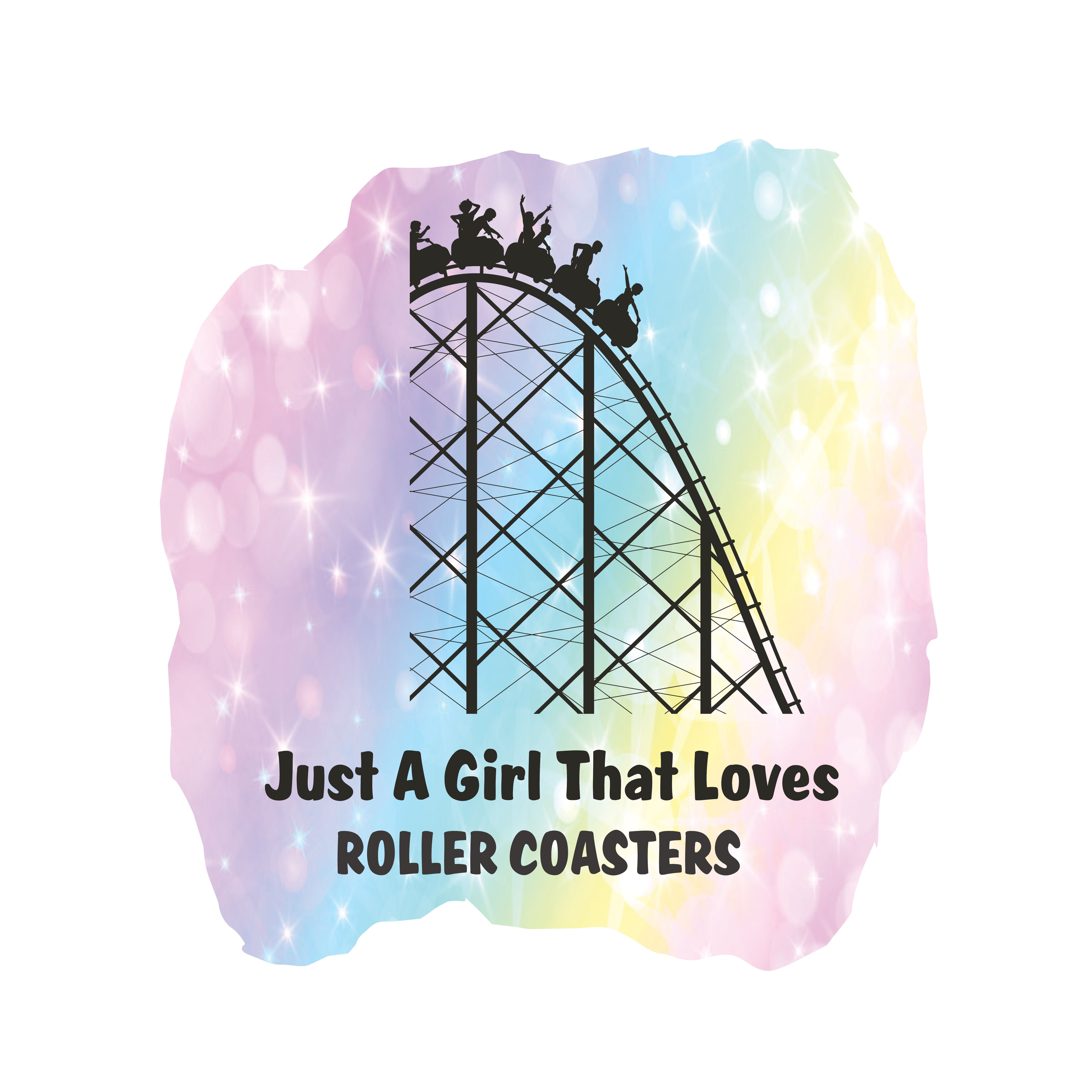 ROLLER COASTER - Home Art Multicolored Background Design Roller Coaster ...