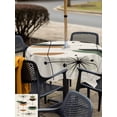 Bohemian Square Outdoor Tablecloth with Umbrella Hole Orange Navy Blue ...