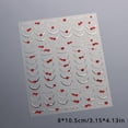 2pcs Silver Edge French Manicure Nail Wraps with Jelly Red Heart Design ...