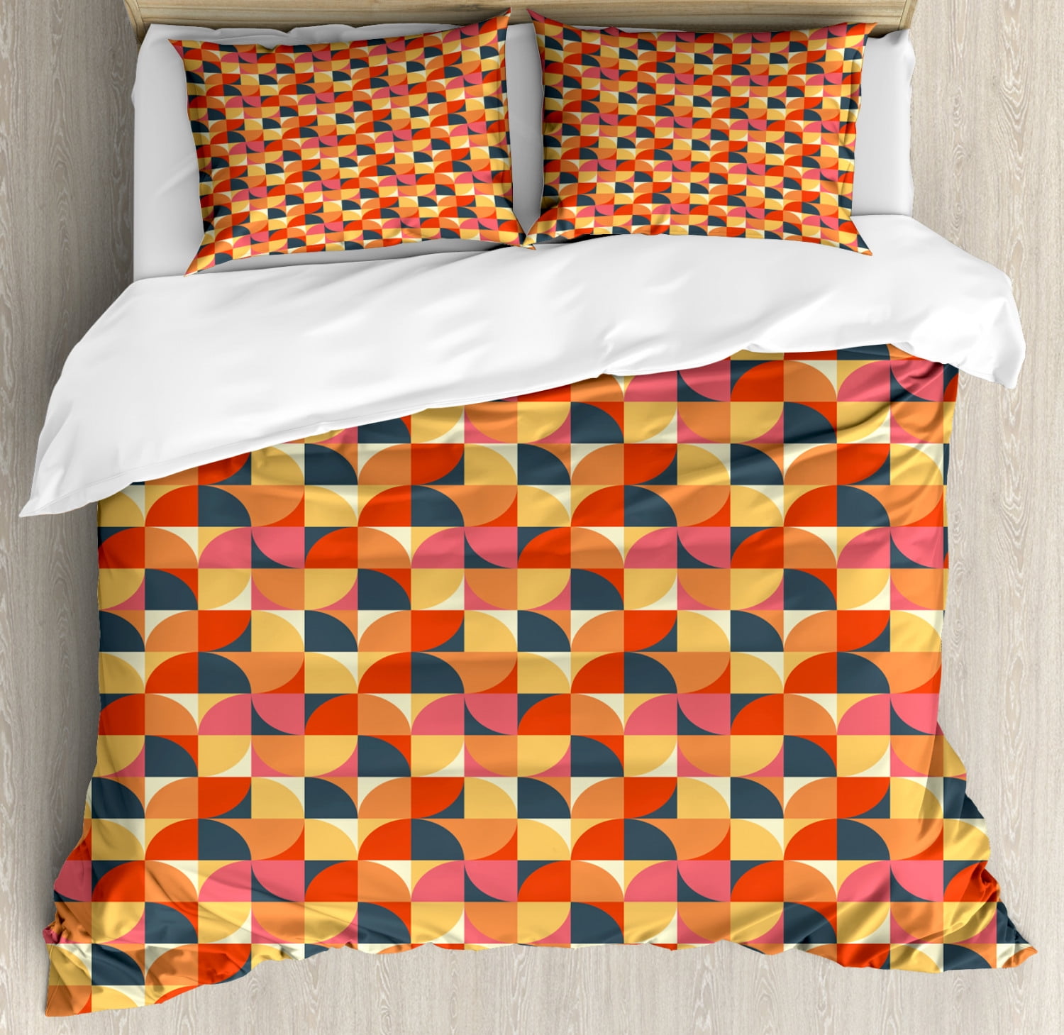 Abstract Geometry Duvet Cover Set King Size, Repeating Circles ...