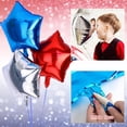 Blue, red, white star foil balloon decoration, 30 18-inch 4th of July ...