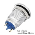 Unique Bargains LED Indicator Light 12V Flat Head PCB Mounting with ...