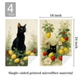 A black cat sitting in a field of flowers and lemonspaÃ±os de cocina4 ...