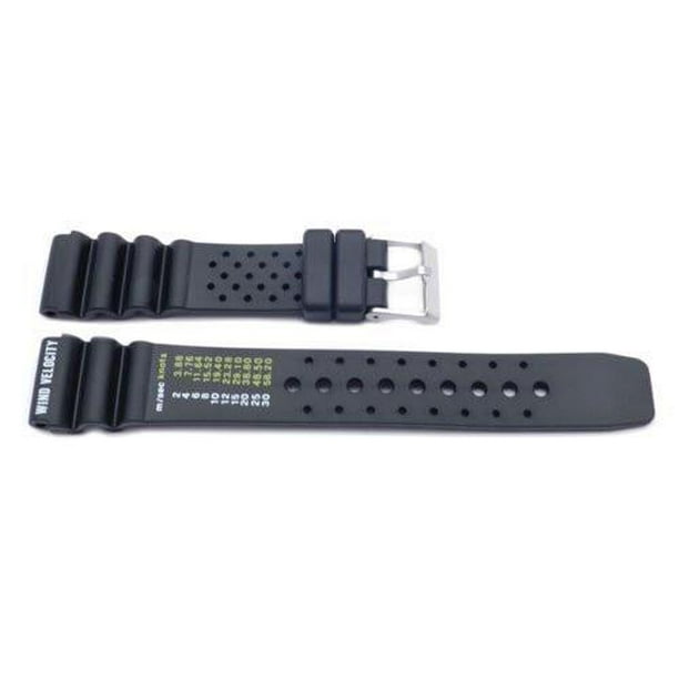 Black 22mm Thick Resin Watch Strap - Walmart.com