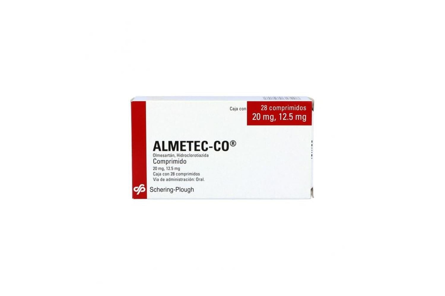 Almetec-Co 20 mg/12.5 mg 28 comprimidos | Walmart en línea