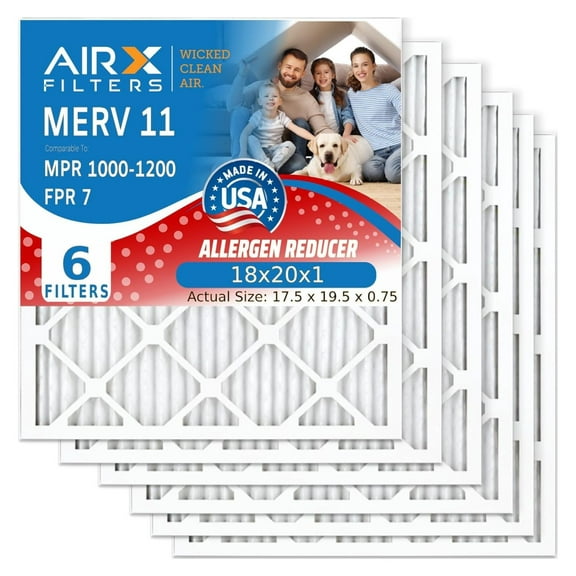 WICKED CLEAN AIR 10x20x1 MERV 13 Electrostatic Pleated Air Conditioner ...