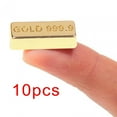 shamjina 4X 10 Pieces 1:12 Dollhouse Miniature Artificial Gold Bar ...