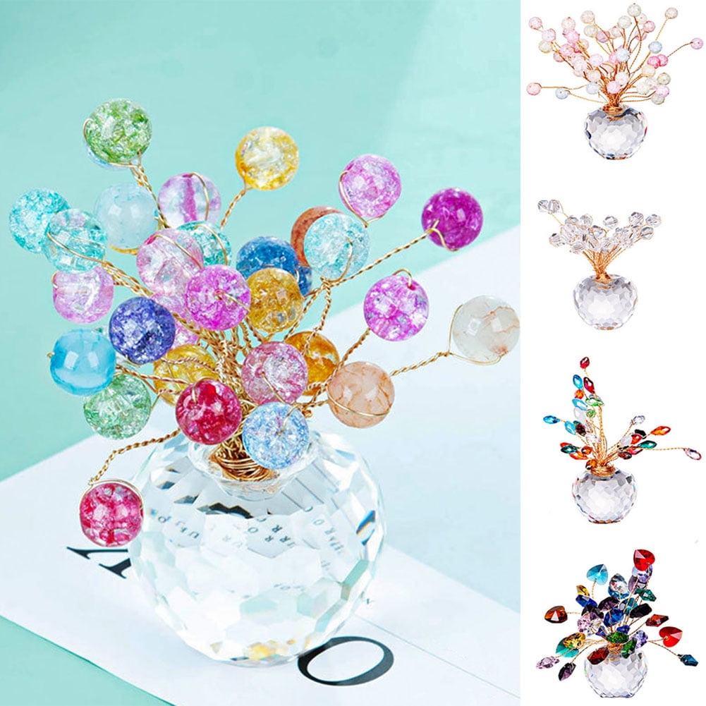 Travelwant Artificial Flower Stem with Crystal Acrylic Beads Water Drop ...