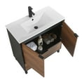 Fine Fixture Hamilton Bathroom Vanity and Sink, 36 Inch Walnut - ADA ...