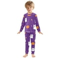Cute Halloween Specter Cat Bat Pumpkin Candy Cotton Pajama Set Long ...