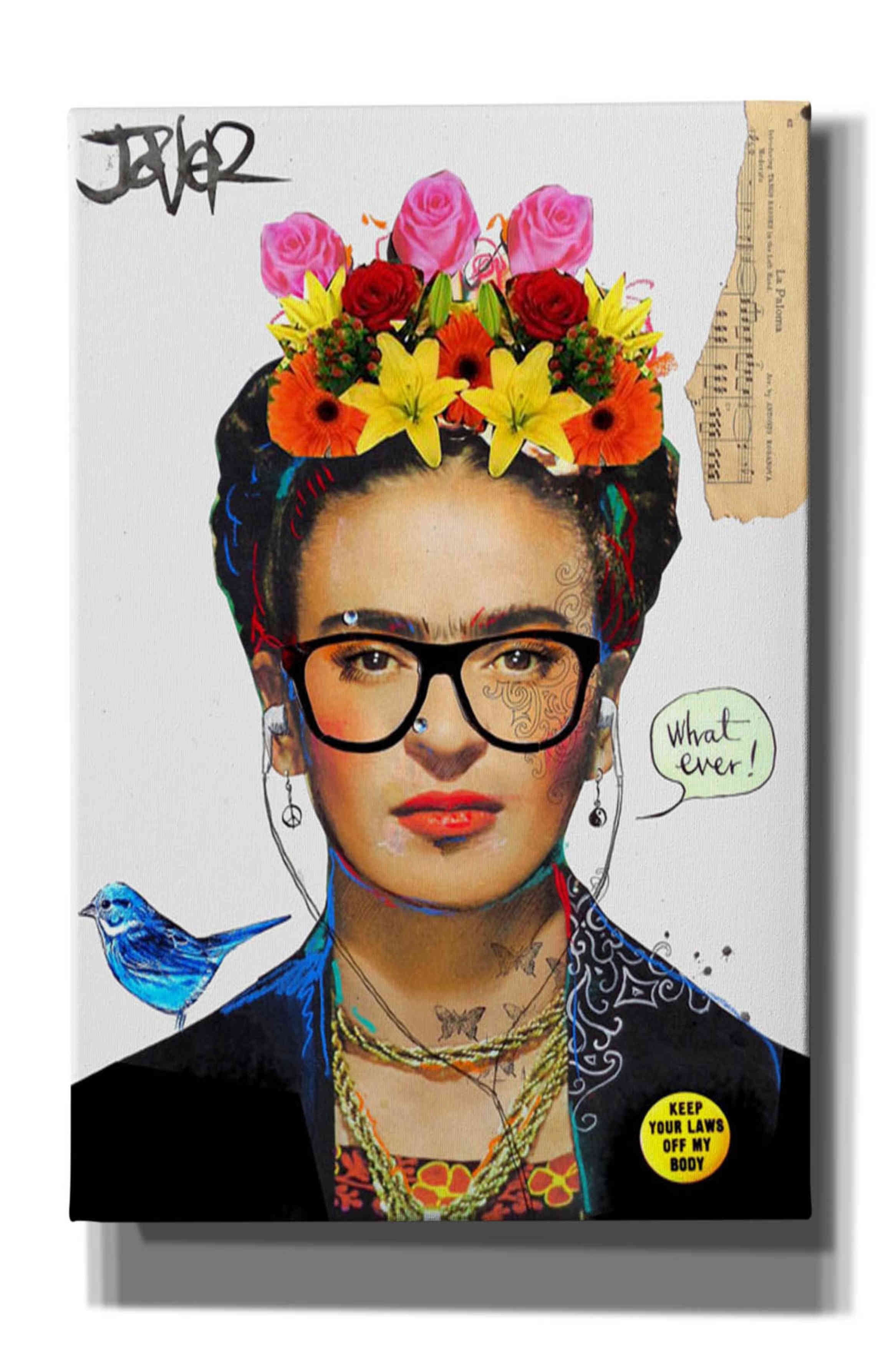 Epic Graffiti 'Hipsta Frida' by Loui Jover, Canvas Wall Art, 40"x60 ...