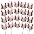 Sweetzo Baseball Lollipops 24 Count Box 10.16 Ounces Strawberry ...