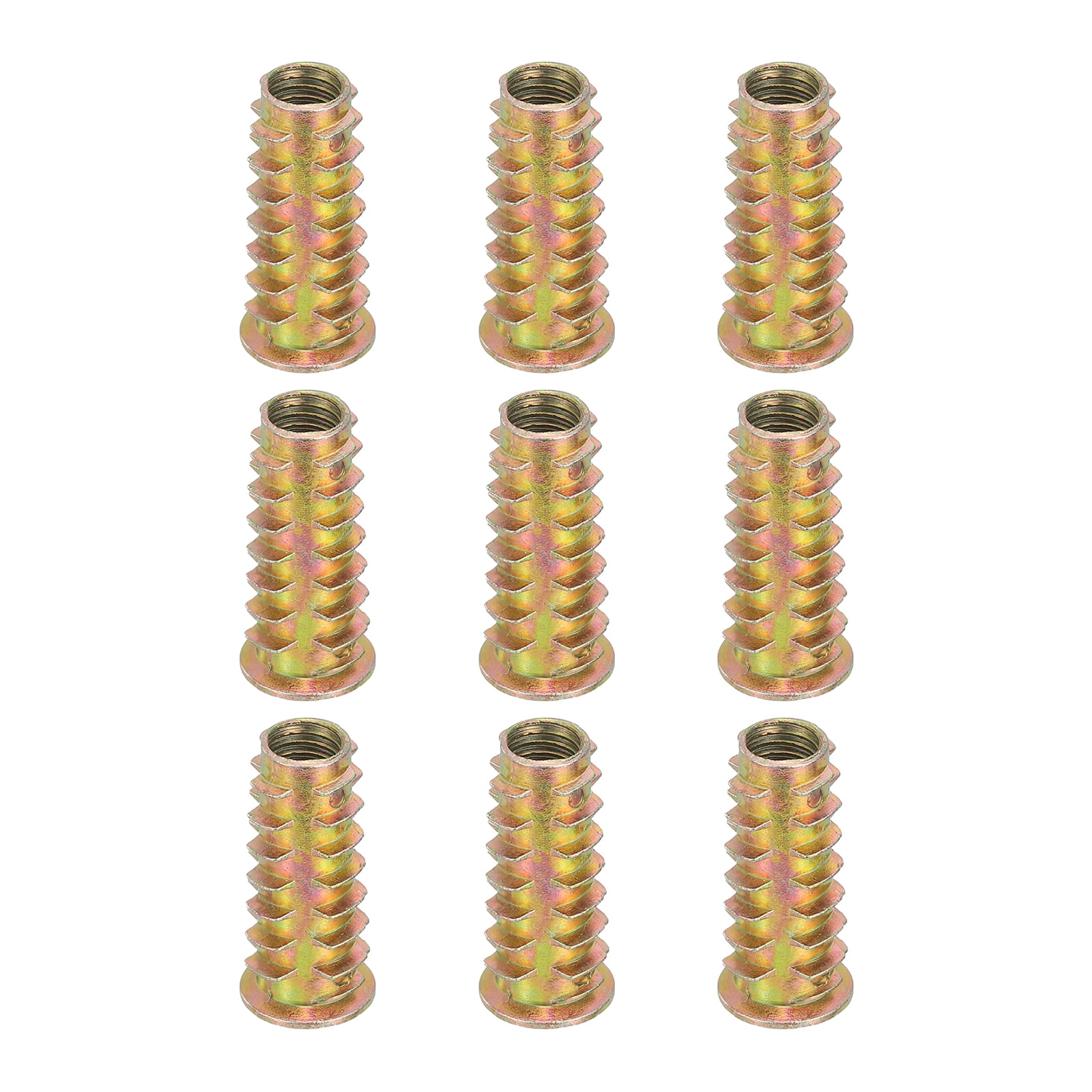 9 Pcs Threaded Inserts for Wood, Zinc Alloy M8 Thread Inserts Nuts 30mm ...