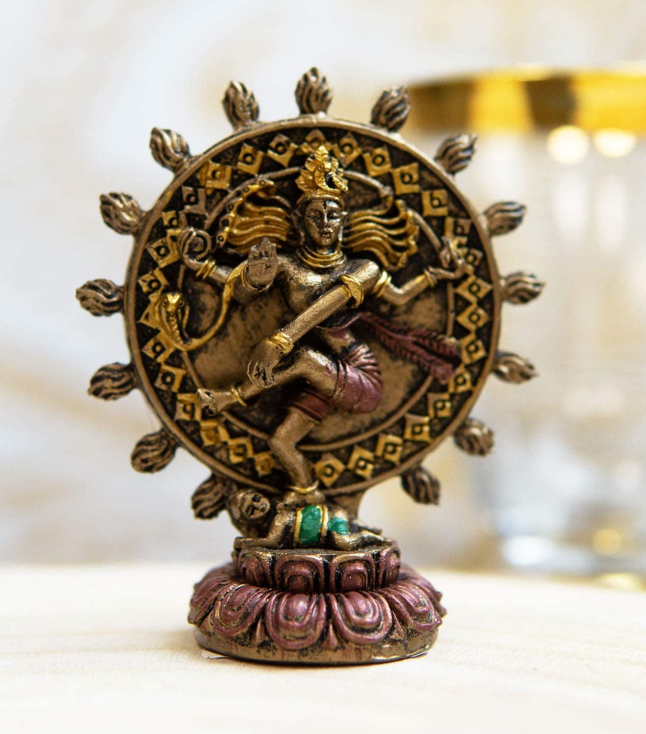 Ebros Vastu God Lord Shiva Nataraja Fire Wheel Cosmic Dance Miniature ...
