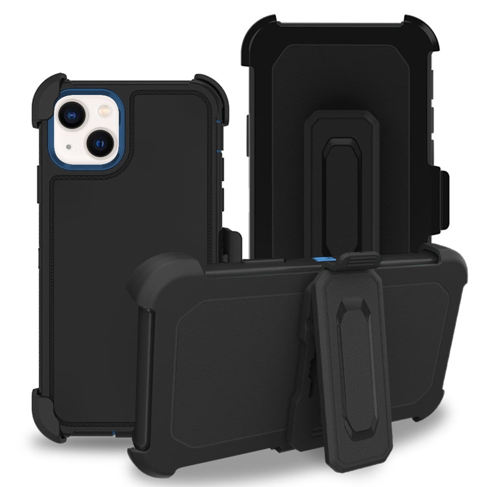 For Apple iPhone 13 6.1 Heavy Duty Drop Protection Belt Clip Holster ...